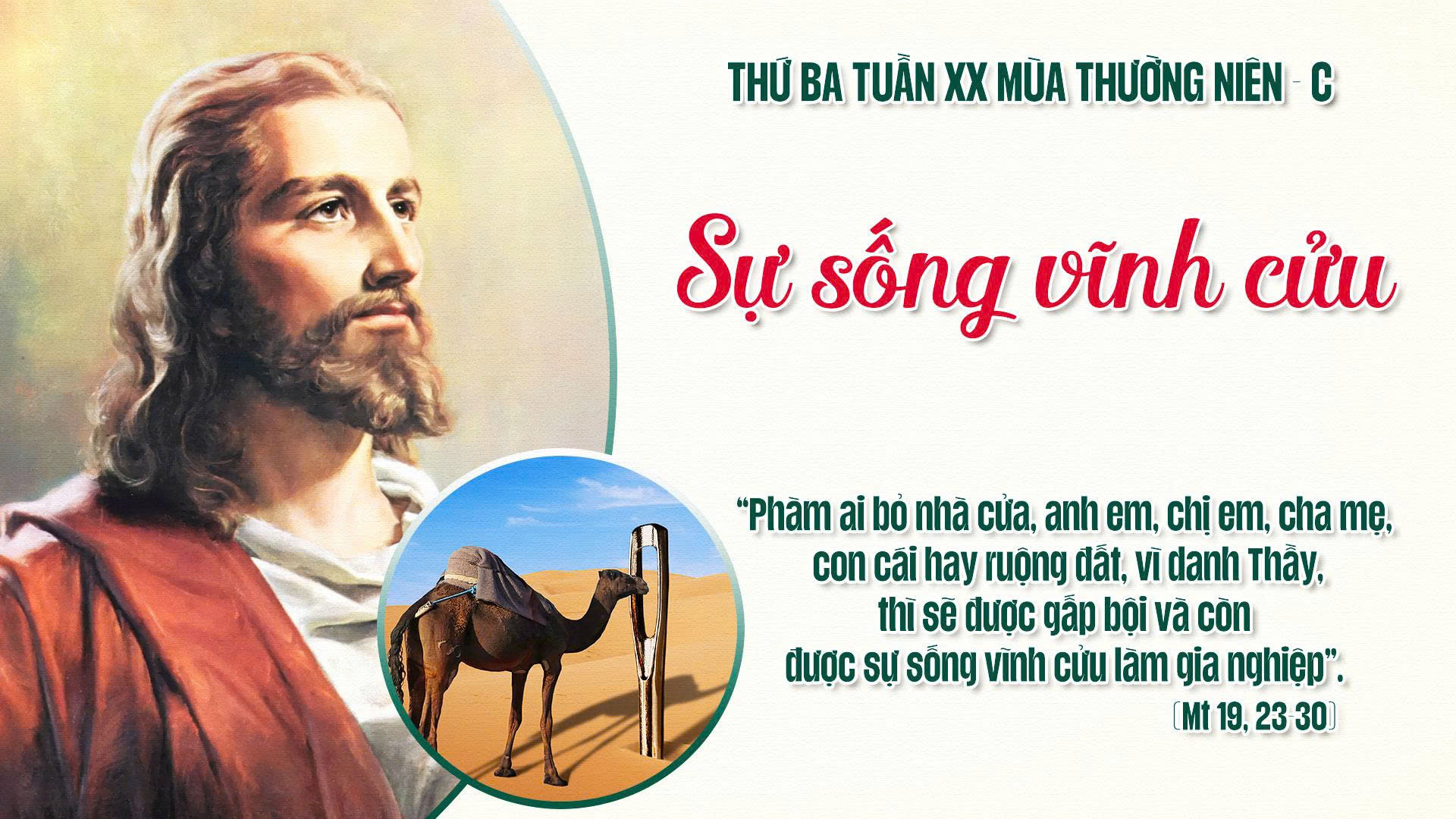 19.08.2025 – Thứ Ba Tuần XX Thường Niên – Sự Sống Vĩnh Cửu (Mt 19,23-30 ...